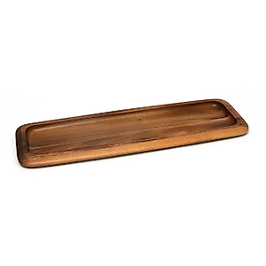 Lipper International Acacia Narrow Serving Tray for Sushi or Cheese, 18.25" x 6.13" x 0.75"
