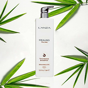 L'ANZA Healing Volume Thickening Shampoo, Boosts Shine, Volume, and Thickness for Fine and Flat Hair, Rich with Bamboo Bodifying Complex and Keratin (33.79 Fl Oz)