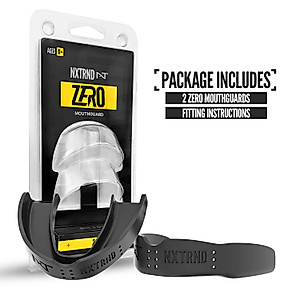 2 Pack Nxtrnd Zero Mouth Guard, Ultra Thin Mouthpiece (Black)