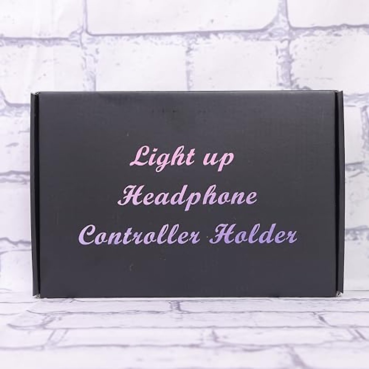 YuanDian Light up Headphone Controller Holder, 16 Colors 3D LED Lights Gamepad Headset Stand, Game Controller Hanger for All Universal Gaming PC Accessories