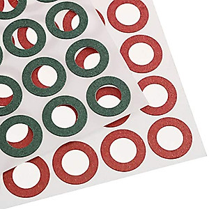 E-outstanding 18650 Battery Insulator Gasket 100PCS 18650 Lithium Battery Insulator Rings Hollow Paper Pad Electrical Insulation Ring Adhesive Cardboard Sticker Red and Green