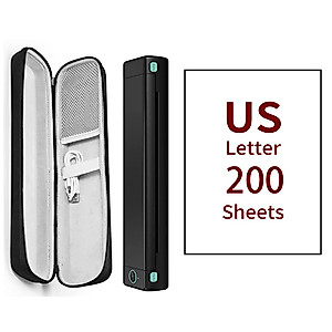 Phomemo Portable Printer - Portable Printer Wireless for Travel Compatible with iOS and Android & Laptop, Mini Bluetooth Mobile Printer, Thermal Printer with 1 Case & 200 Sheets Thermal Papers