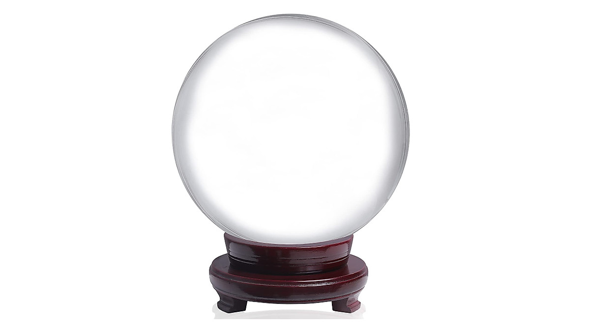 LONGWIN 150mm Crystal Ball with Stand for Divination