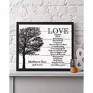 Corinthians Wedding Date Print | Personalized Anniversary Gift | Christian Wedding Gift | Christian Engagement Gift