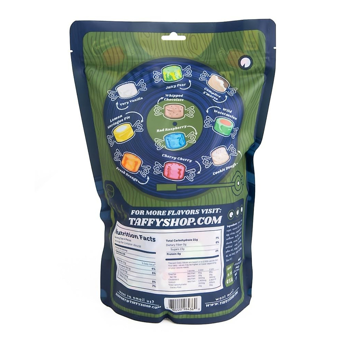 Taffy Shop "Favorites Mix" Salt Water Candy, Assorted Bulk Flavors of Saltwater Taffy, Unique Themed Gourmet Taffy - Family (32oz)