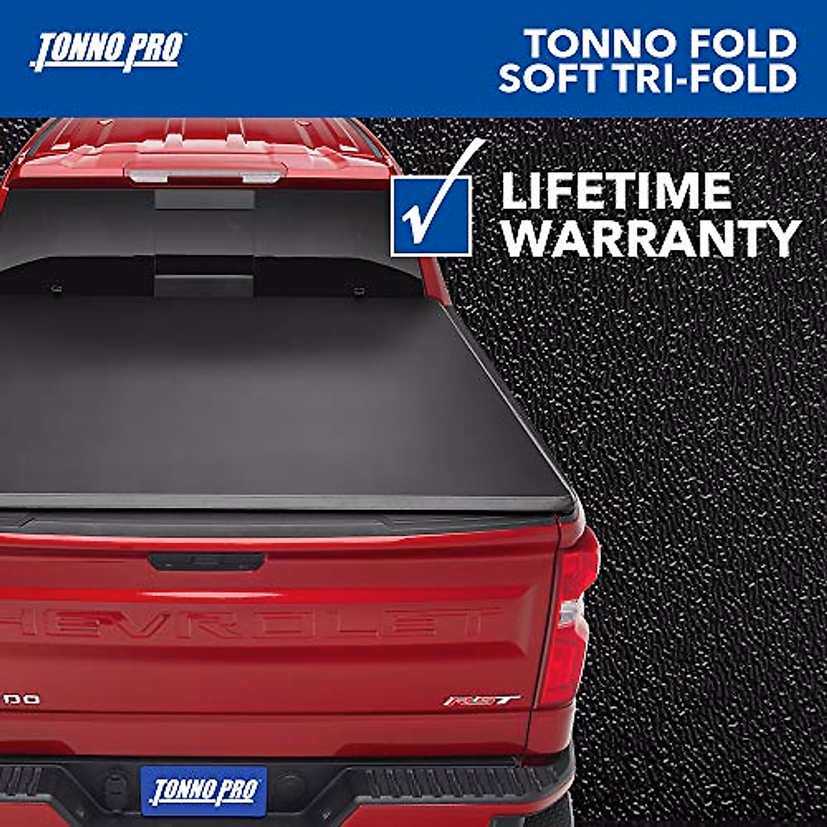 Tonno Pro Tonno Fold, Soft Folding Truck Bed Tonneau Cover | 42-400 | Fits 2017 - 2023 Nissan Titan (includes track sys. clamp kit) 5' 7" Bed (67.1")