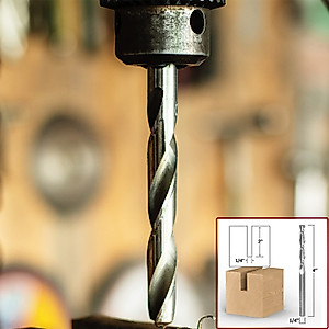 Sinoprotools Spiral Router Bits Up-Cut 1/4" Shank, 1/4" Dia, 2" Cutting Height, 4 Inch Extra Long CNC Router Bit, Solid Carbide CNC Bits End Mill, for Wood Cut, Carving