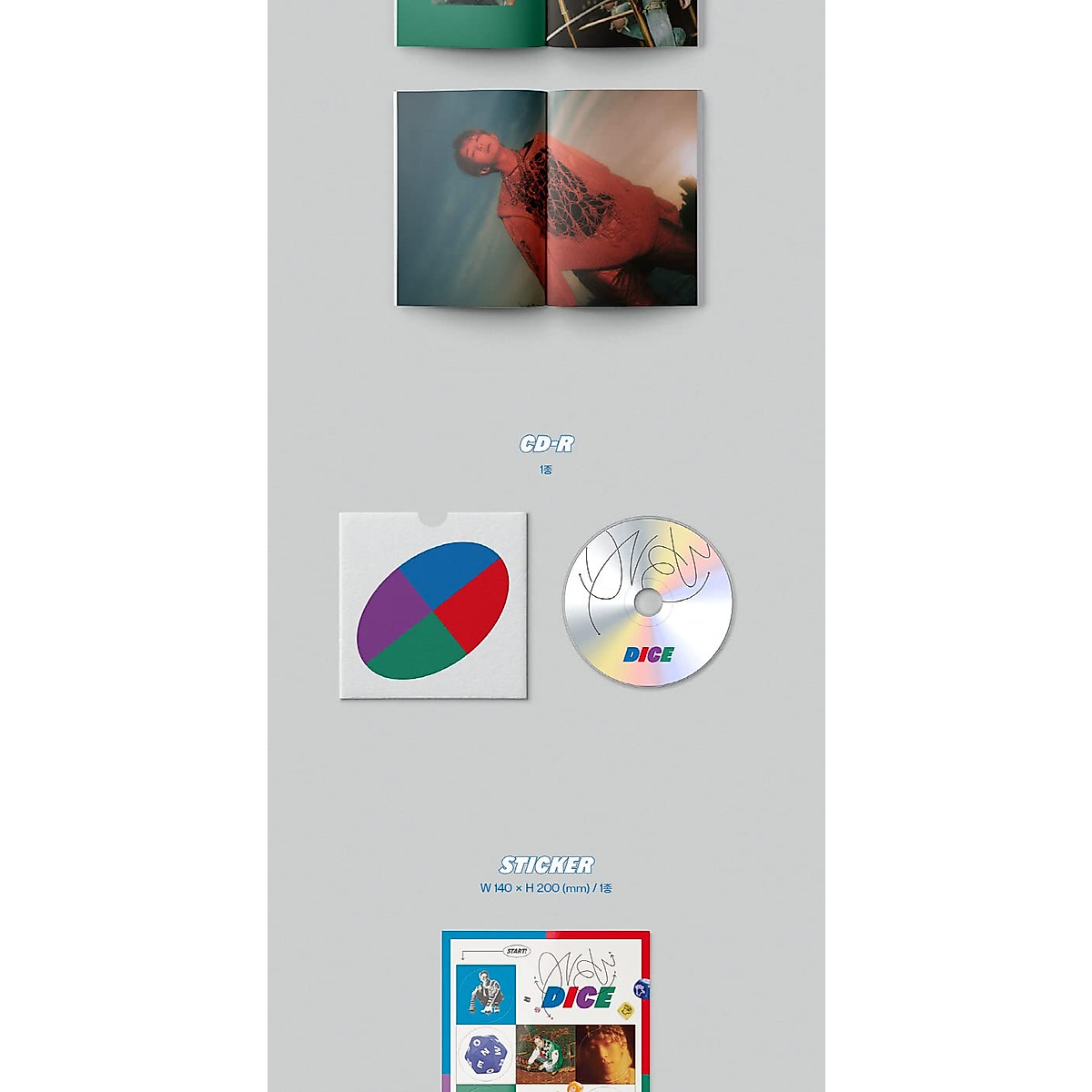 Shinee ONEW DICE 2nd Mini Album PhotoBook DICE Version CD+80p PhotoBook+1ea Sticker+1p Special PhotoCard+1p PhotoCard+Tracking Sealed