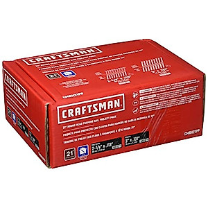 CRAFTSMAN Nails, 21° Round Head Nail Project Pack, 500-Count, 21 Degree, Ring Shank, Smooth Shank (CMRH21PP)