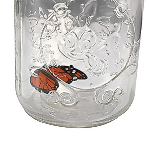 Fangfang LED Lamp Romantic Glass Animated Butterfly Jar Gift Decoration (Blue)