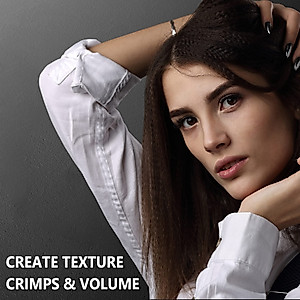 Terviiix Hair Crimper, Crimper Hair Iron for Root, Professional 24K Titanium Crimping Iron for Texture, Volumizing Hair Iron for Thin Fine Hair, Ergonomic Handle Design, Dual Voltage, Auto Off, 1 Inch