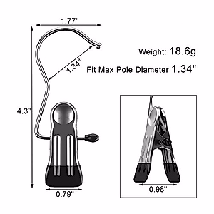 DKKO Boot Hanger/Holder/Clips for Closet, Laundry Hooks with Clips, Clothes Clips for Hanging Jeans, Hats, Tall Boots, Towels,Home Travel,8Pack Pink