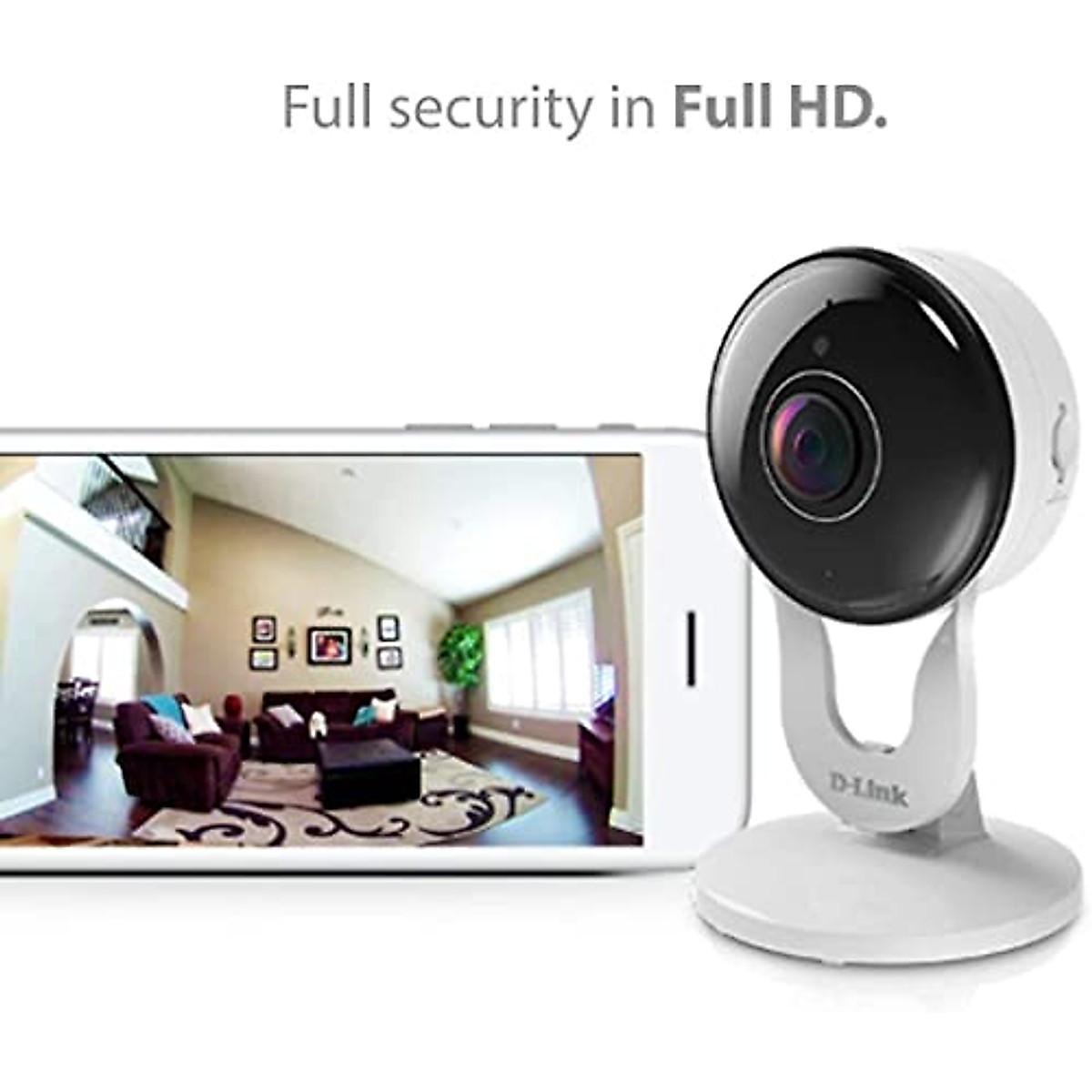 D-Link 1080p Wi-Fi Indoor Security Camera, Full HD 137-degree Wide Angle Wi-Fi Camera, Cloud Recording, Two-way Audio, Motion Detection, Night Vision, Compatible with Alexa (DCS-8300LH) (Renewed)