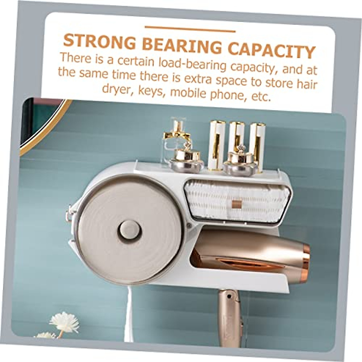 JOINPAYA Paper roll Toilet Paper Case Plastic Tissue Holder Wall Mount Paper Towel Holder Paper Towel Holder White Tissue Dispenser Wall Toilet Bathroom The Hips Wall-Mounted roll Holder