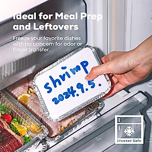 Fit Meal Prep [100 Pack 1 lb Small Aluminum Foil Pans with Lids, Disposable Take Out Food Containers with lids for Freshness and Spill Proof, 5 x 4 Disposable Cookware for Catering, Restaurants