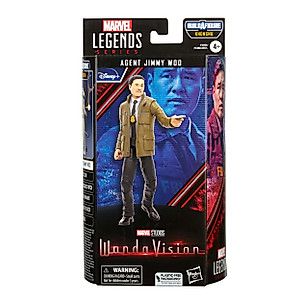 Marvel Legends Series MCU Disney Plus Wandavision Agent Jimmy Woo Action Figure 6-inch Collectible Toy, 1 Accessory and 2 Build-A-Figure Parts