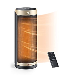 Dreo Space Heaters for Indoor Use, Portable Electric Heater for Bedroom Large Room Office Garage, 1500W Fast PTC Ceramic Heating with Remote, Thermostat, Oscillating, Timer, Multiple Safety Protection