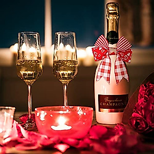 6 Rolls 30 Yards Valentine's Day Ribbons 2.5 Inches Hearts Love Red Wired Edge Ribbon Plaid Truck Burlap Ribbons Gift Wrapping Ribbon Fabric Ribbon for DIY Craft Wedding Party Wreath Bows Decoration