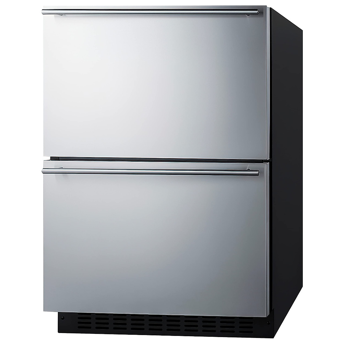 Summit Appliance ADFD243 24" Wide 2-Drawer All-Freezer, ADA Compliant, 3.71 cu.ft. Capacity, Built-in Capable, Child Lock, Open Drawer Alarm, Stainless Steel Drawers, Frost-free Operation