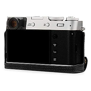 MegaGear MG1894 Ever Ready Genuine Leather Camera Half Case Compatible with Fujifilm X100V - Black