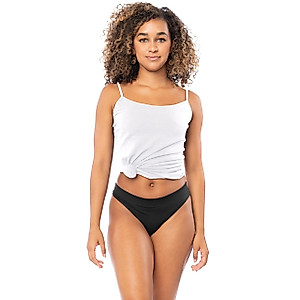 Sexy Basics Women's Sport Thong Panties | Workout Flex Bikini Hi Waist Underwear - Multi Packs