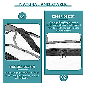 Cabilock Travel Toiletry Bag Clear Makeup Bags 1 pieces Portable Clear Makeup loncheras para hombres clear cosmetic bag toiletry carry pouch Bag Ipper Clear Toiletry Bags Travel Makeup Bag