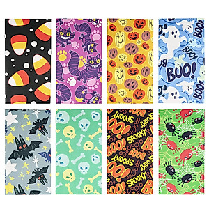 JOYIN 72 pcs 8 Assorted Designs Halloween Paper Candy Treat Bags for Kids, Halloween Party Favors, Halloween Snacks, Event Party Favor Supplies, Halloween Trick or Treat Bags, Classroom Goody Bags