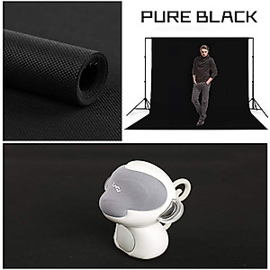 MTMETY 10x7ft Black Photo Video Photography Background Studio Non-Woven Fabric Backdrop Screen PURME002