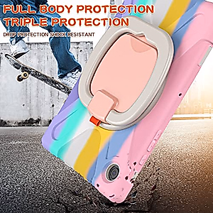 Tablet Case Cover Compatible with Samsung Galaxy Tab A8 10.5 inch 2021 (SM-X200/X205) Shockproof Kids Case,[Kickstand] [Shoulder Strap] 360 Degree Rotating Handle Stand Bracket Heavy Duty Rugged Cover