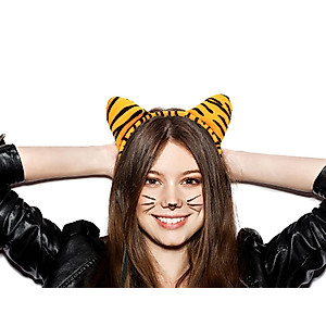 Liatunou Tiger Headband,Tiger Costume Headwear Cute Tiger Ears for Halloween Christmas Party Favor Birthday Gift