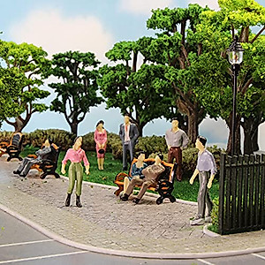 P50 Model Trains Architectural 1:50 O Scale Painted Figures O Gauge Sitting and Standing People for Miniature Scenes New (50PCS)