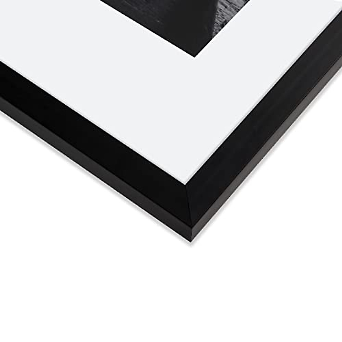 MecTo 11x14 Picture Frame without Mat Hanging Picture Frames to Display Pictures 8x10 with Mat Family Picture Frames Collage Wall Decor Document Certificate Frame (Black, 6 Pack)