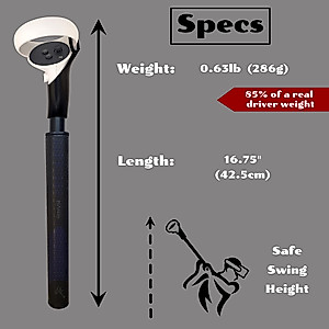 GazeVR VR Golf Club Attachments for Oculus Quest 2 | Pro & Putter Grips | 2 Pack | Right & Left Controllers