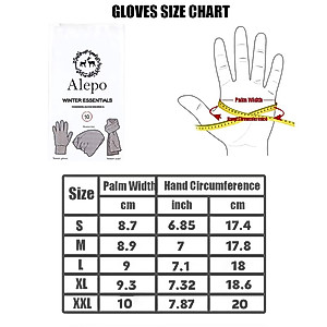 Alepo Winter PU Leather Gloves For Women, Warm Thermal Touchscreen Texting Typing Dress Driving Motorcycle Gloves With Wool Lining (Black-M)