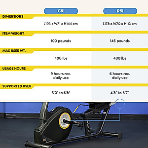 LifeSpan Fitness Recumbent Bike LifeSpan R5i Recumbent Stationary Bike, Black