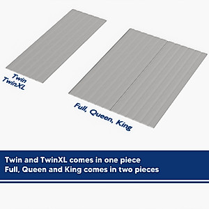 Greaton, 0.75-Inch Vertical Wooden Bunkie Board/Bed Slats with Cover, Full, Grey