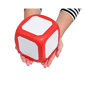 LEARNING ADVANTAGE Write-On Wipe-Off Die - Large - Teach Early Math Skills - Large Dice - Math Manipulatives for Kids