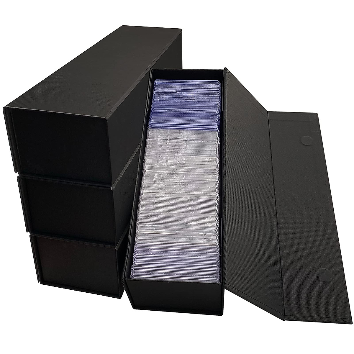 Trading Card Storage Box, Top loaders Storage Box, Trading Card Holder Top loader Hobby Box for 800 Count Cards - 4 PACKS