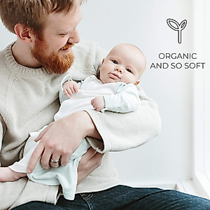 Goumijamms, Smart Baby Gown Made with Organic Material with Scratch Prevention Mitts and Foot Pockets (Drops Pink, 0-3 Months)