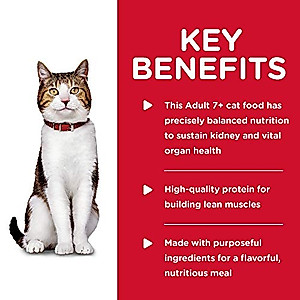 Hill's Science Diet Wet Cat Food, Adult 7+ for Senior Cats, Chunks & Gravy Tender Chicken Recipe, 5 oz. Cans, 24-Pack