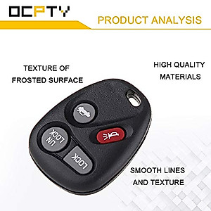 OCPTY 2 X Flip Key Entry Remote Control Key Fob for Chevy for Blazer/for S10/for GMC Sierra 2500/Sonoma/Yukon 1998-2001 for Oldsmobile Bravada 16245100 4 Buttons
