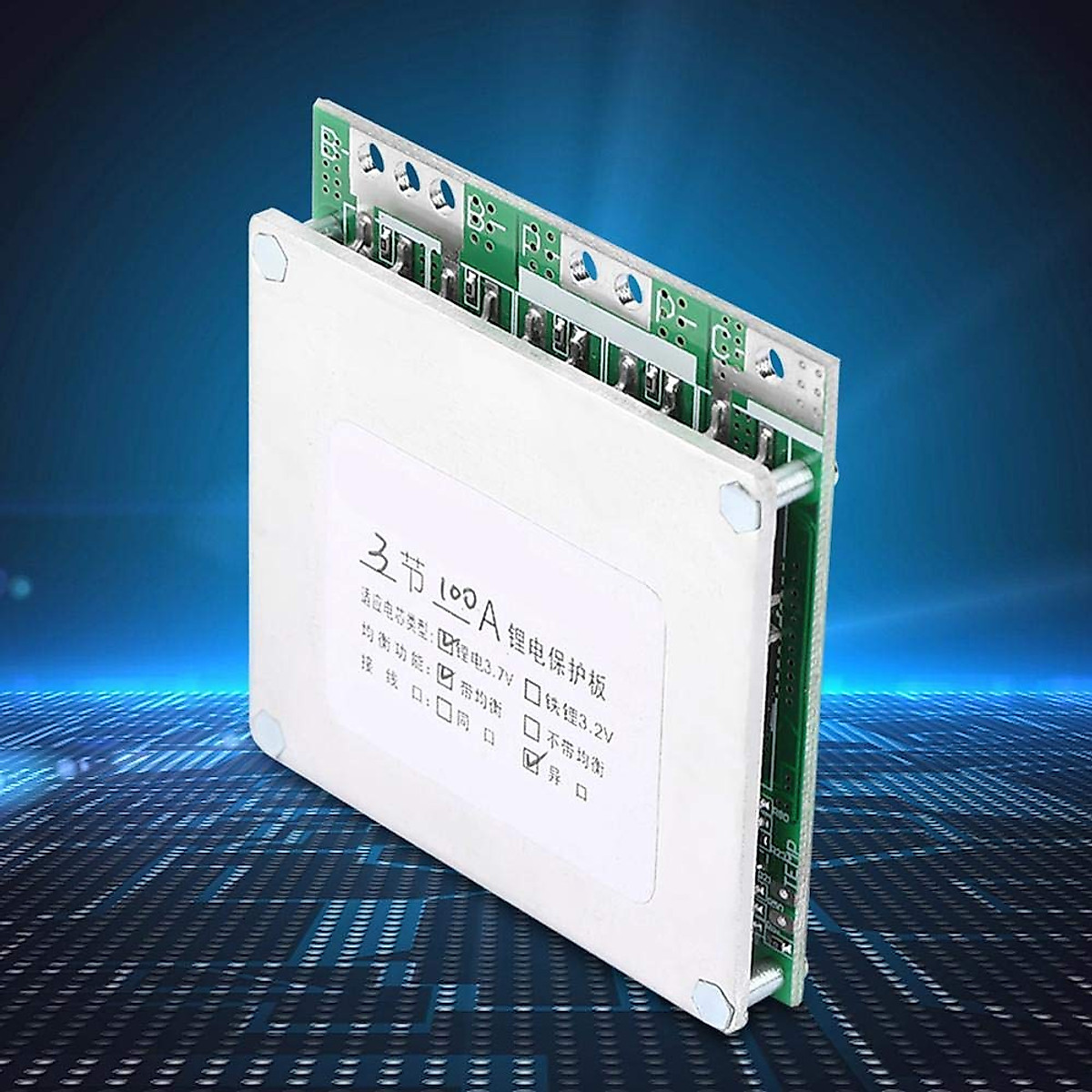 3S 12V 100A Lithium Battery Board, Charger BMS PCB Board with Balance Charging Current 10A for Household Industrial