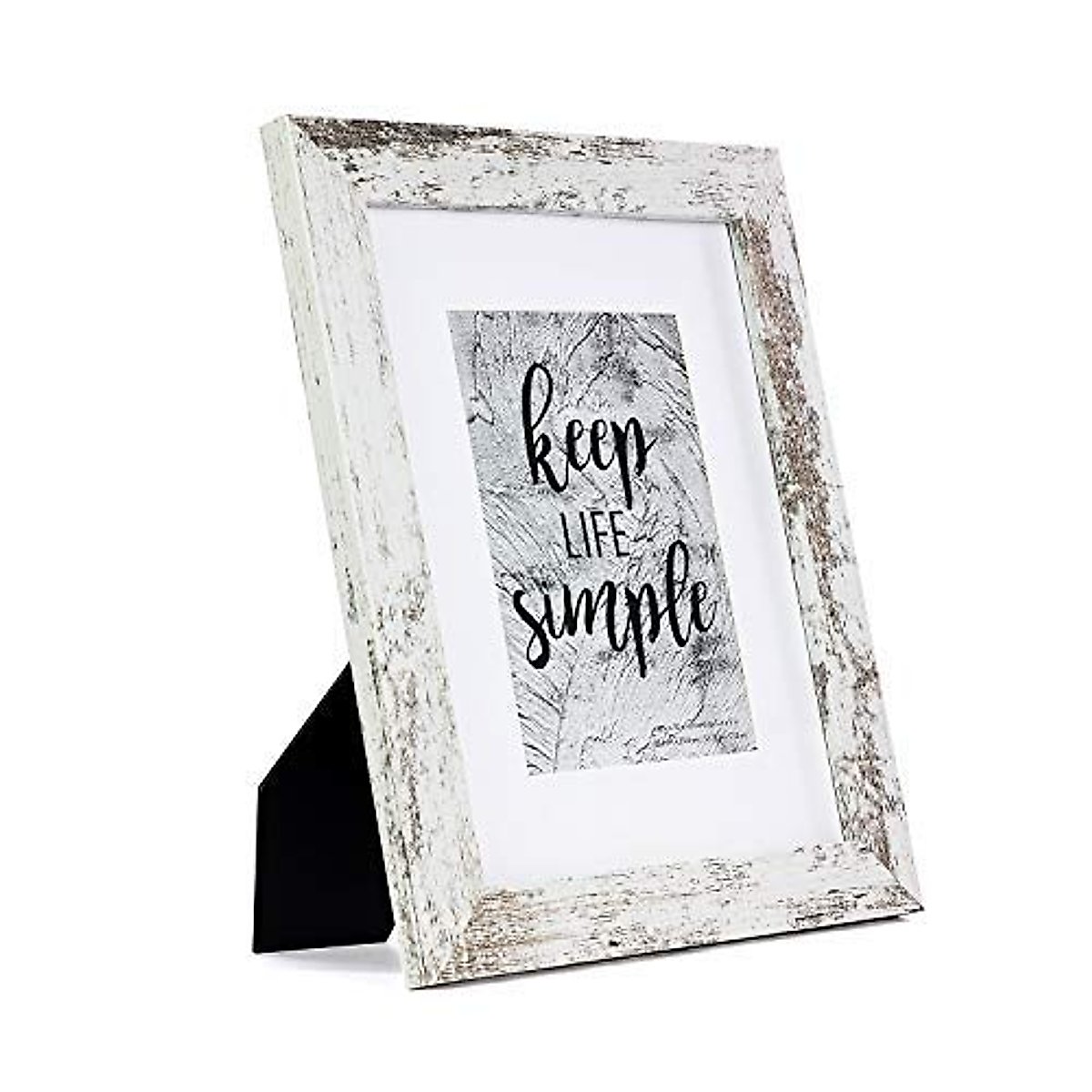 kennethan White 8x10 Picture Frame can Display 5x7 Picture with Mat or 8x10 Photo Without Mat on the Wall