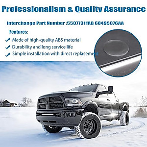 55077311AB 68495076AA for Dodge Ram 2003-20 Rear Bumper Step Pad Towing Ball Plug Trailer Hitch Cover