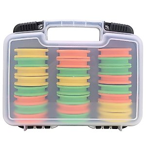 YUANJS EVA Line Spools,24pcs EVA Fishing Line Storage Spools Winding Board Tool Bobbin Tackle Mix Color