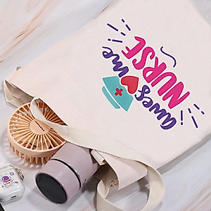 LEVLO Best Nurse Gift Awesome Nurse Shopping Bag Birthday Present Nurse Tote Bags (Awesome Nurse)