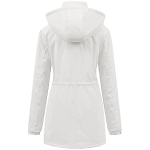 Chrisuno Women's Long Bubble Coat Faux Fur Padded Winter Parka Puffy Warm Jacket With Detachable Hood White M