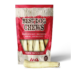 Best Dog Chews Cow Tails - 100% Natural No Steroids, No Additives -Rawhide and Odor Free Dog Treats Grass Fed Support Dental Health for All Breed Sizes Dogs and Puppies 4 inch (20 Count)