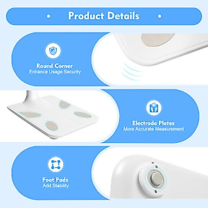 Ultrasonic Height and Body Fat Analyser 440 lbs Floor Standing Multifunction LCD Display Medical Electronic Height Body Mass Index BMI Measuring Scale for Clinic Doctors Physicians Schools