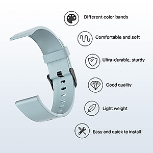 Ticwatch E3 Smart Watch Wear OS by Google for Men Women Plus 20mm Width Silicone Watch Bands Strap Replacement Watchband E3 and GTH Pro Health Monitor Fitness Tracker GPS NFC Mic Speaker